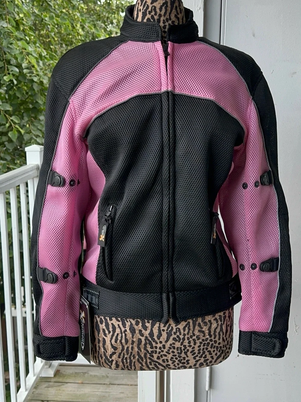 Xelement | Jackets & Coats | Womens Pink Black Mesh Motorcycle Jacket ...
